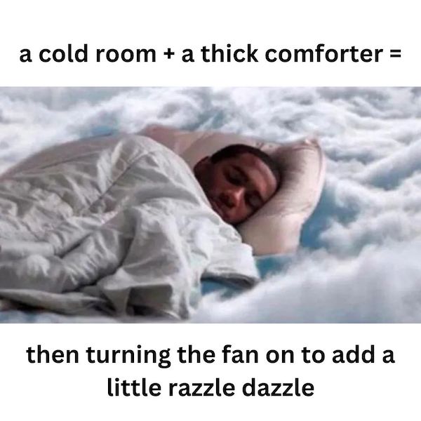Take a page from the weather and chill out with some comfy cozy memes