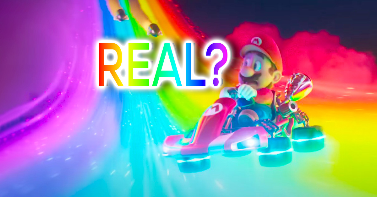 Ready your red shells because Rainbow Road is REAL