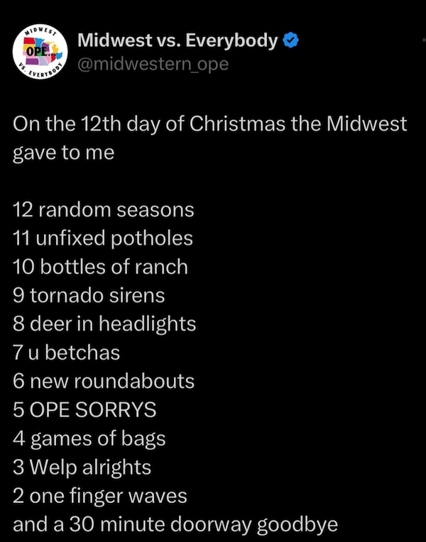 Ope, Midwest memes are just gonna scooch by ya real quick