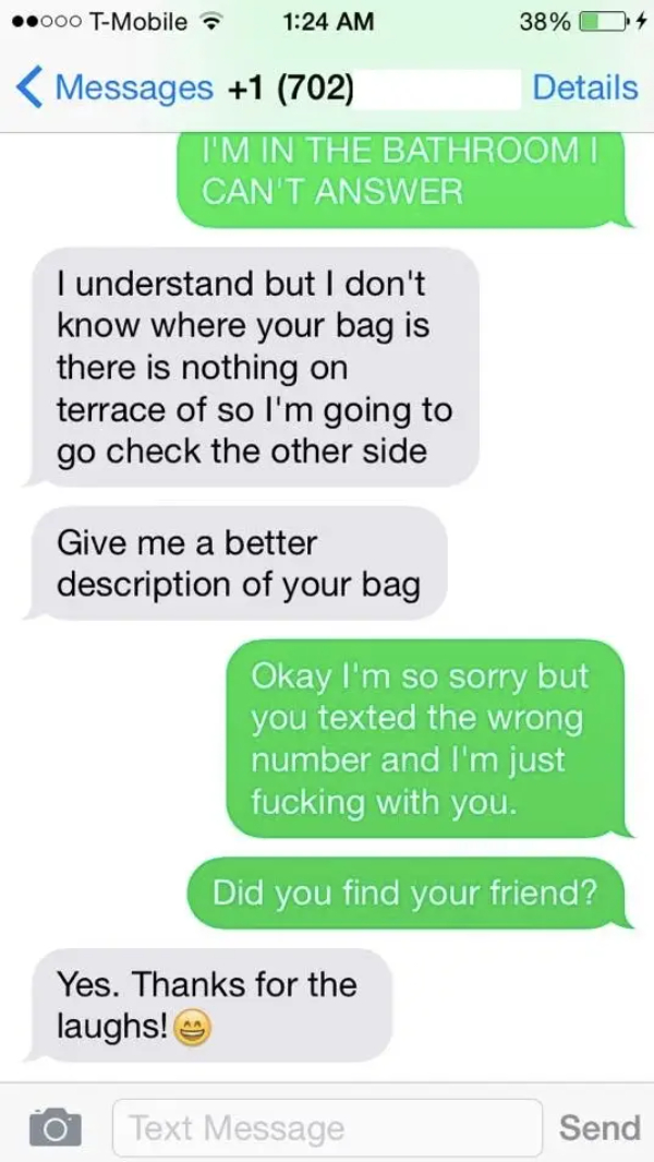 Nothin’ Like Texting the Wrong Number