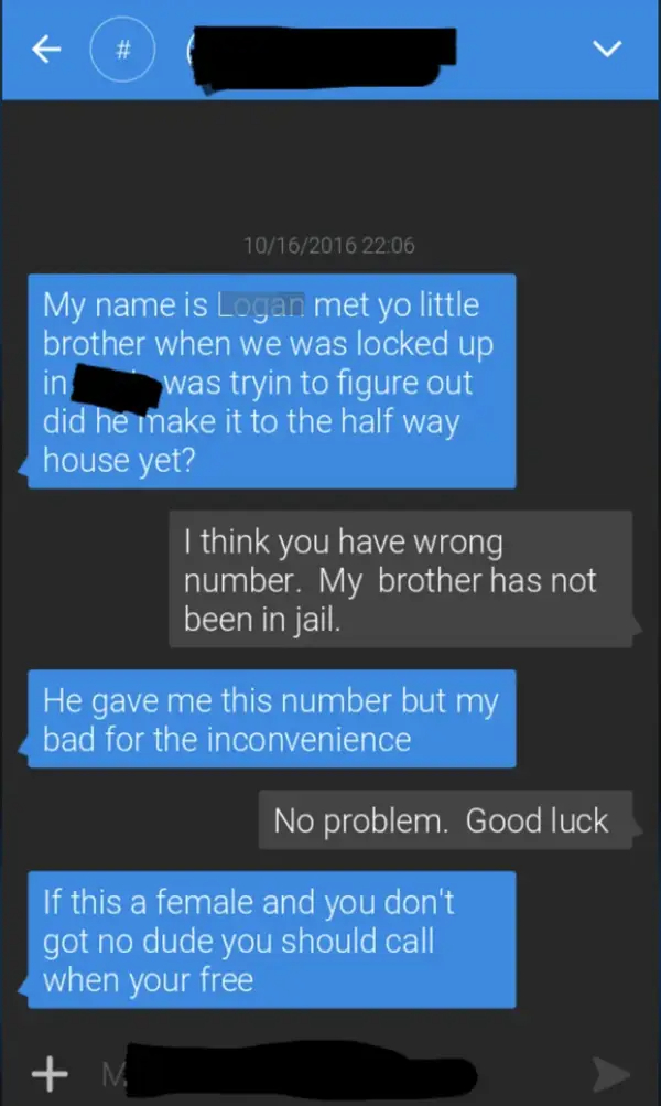 Nothin’ Like Texting the Wrong Number