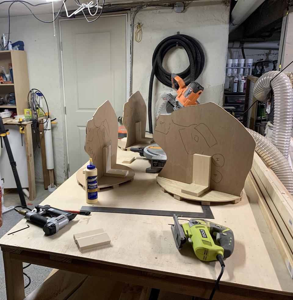 Cardboard BISON Art Head Awesome Build Photos from start to finish