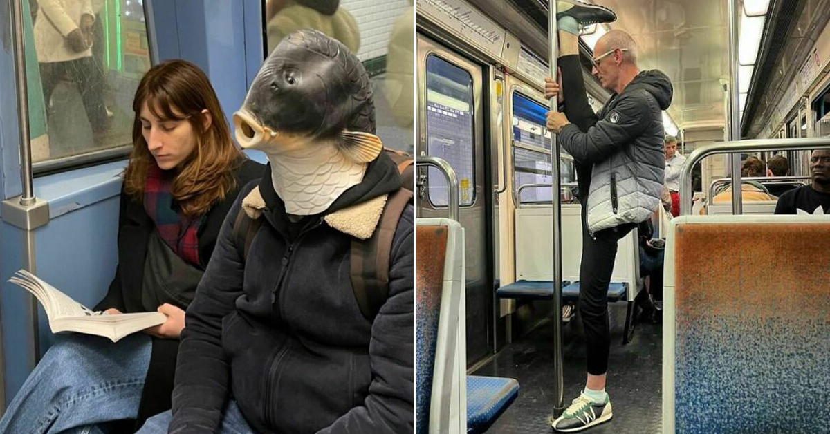 Hilarious bizarre images found on or near the subway transit