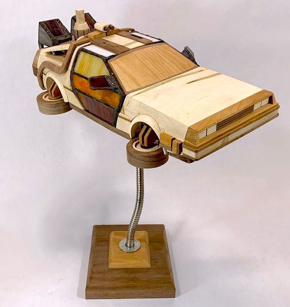 STAR WARS Wood-Carving Artist Hand built Sculptures Stain Glass Light
