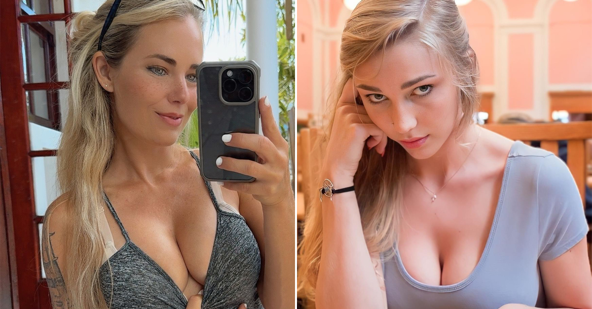 Women who showing off their fair share of cleavage.