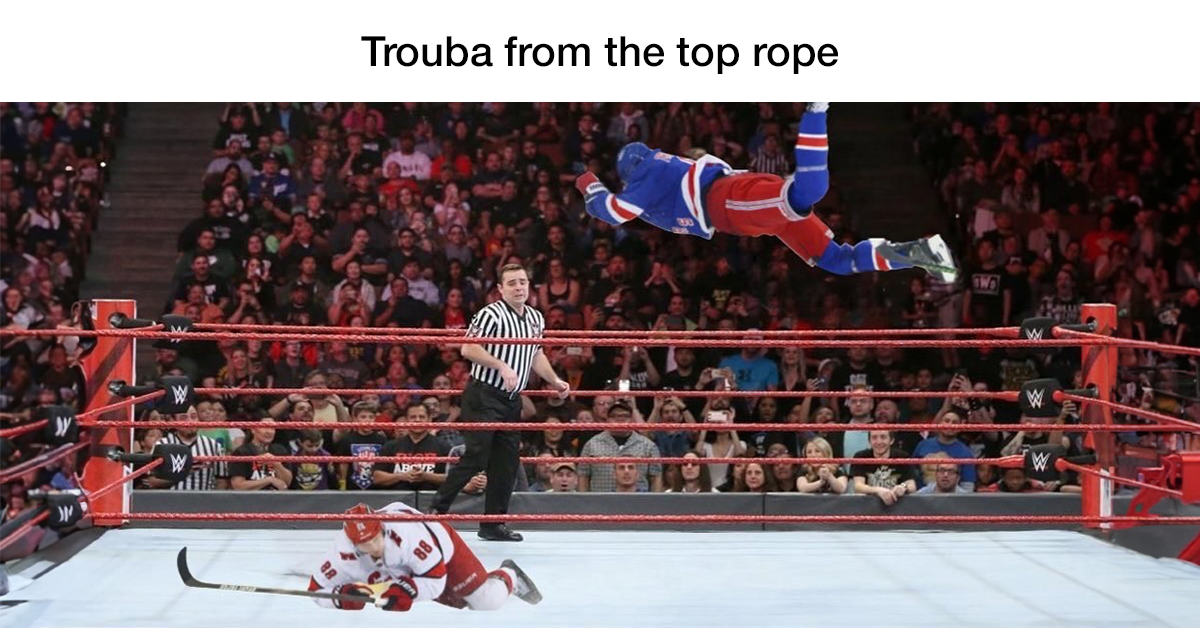 NHL playoff memes hit harder than Jacob Trouba's insane Superman dive