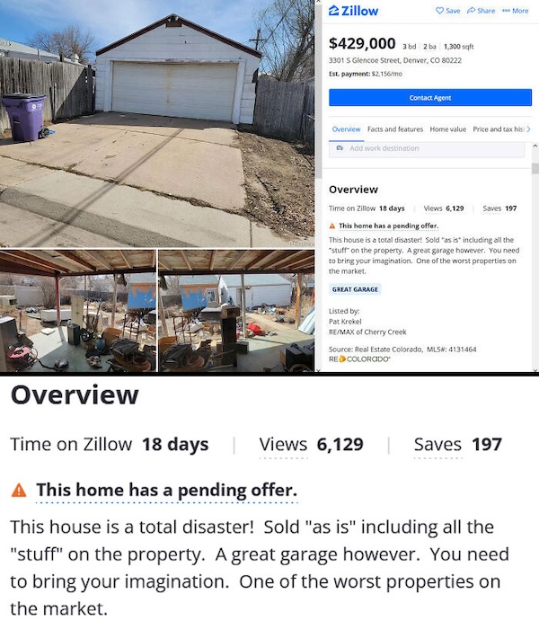 These terrible realtors couldn't sell a trash can to a raccoon