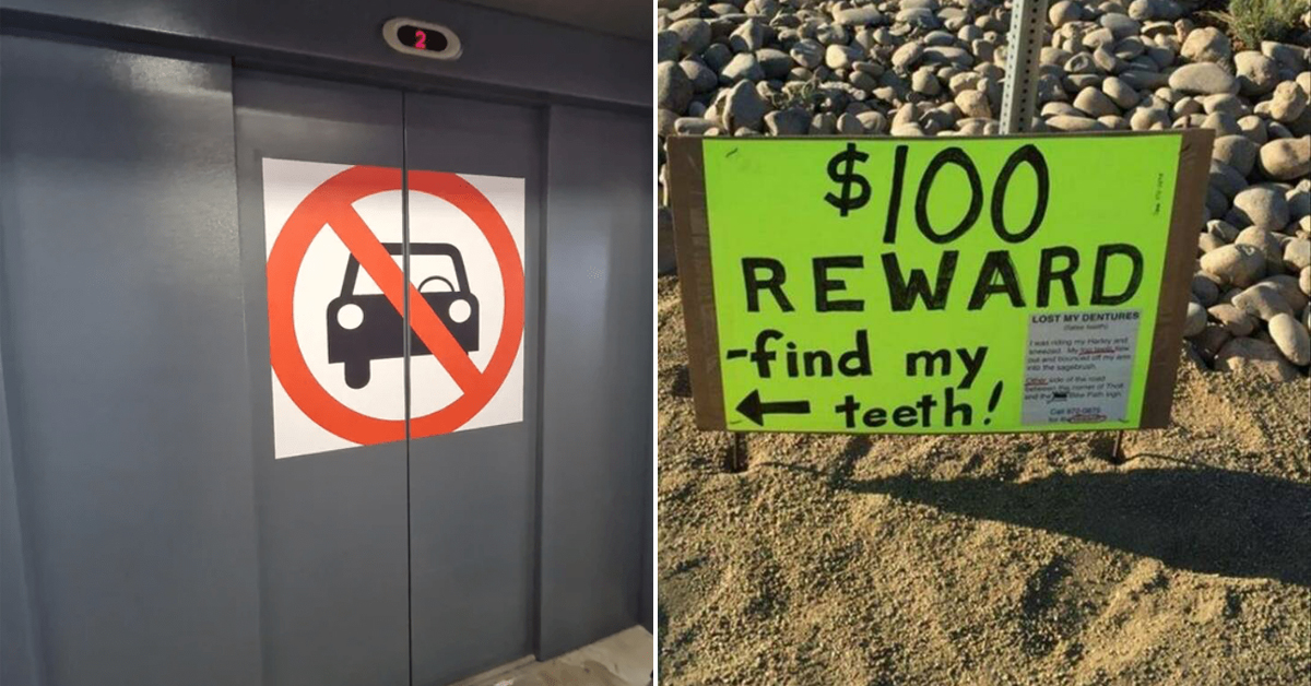 Strange signs that are making our brains work overtime.