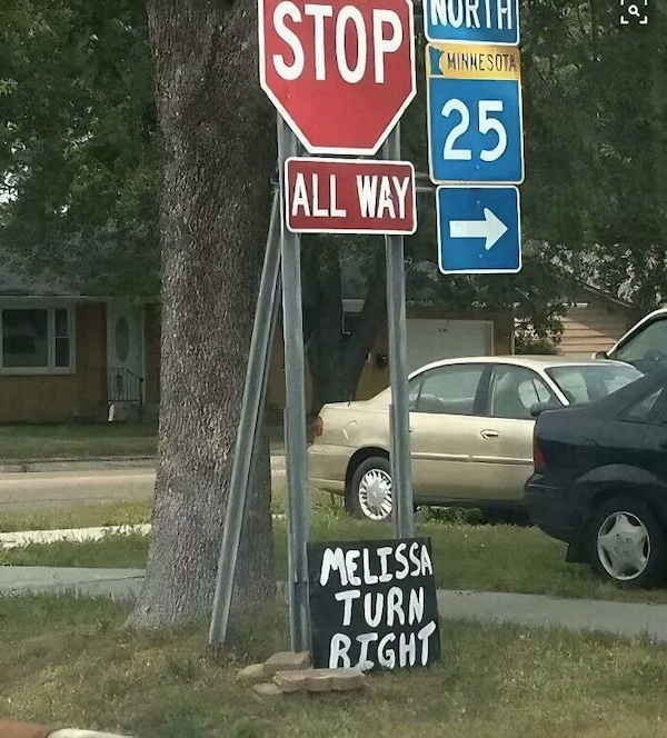 Strange signs that are making our brains work overtime.