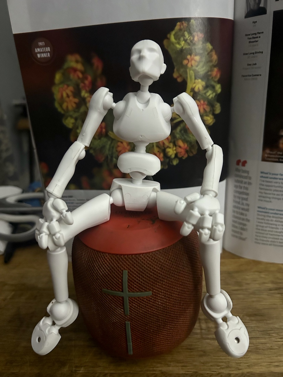 High-Res Small Robot named Delroy Adapting to living in a Human World