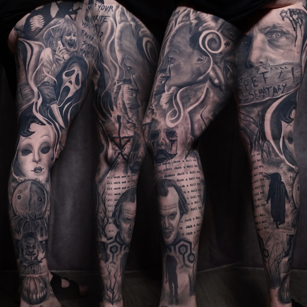 25 insane tattoos based on iconic horror movies