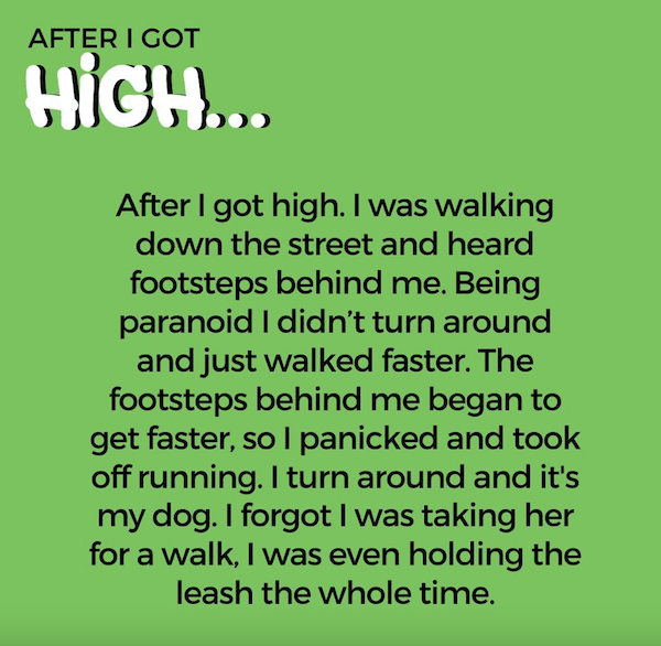 Silly stoner stories after getting high