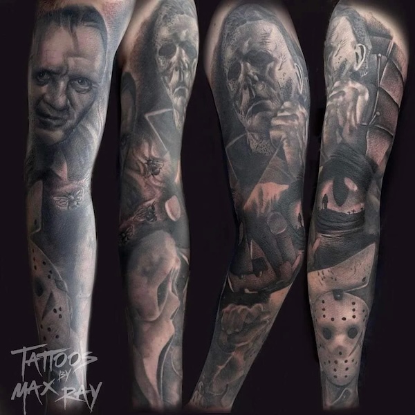 25 insane tattoos based on iconic horror movies
