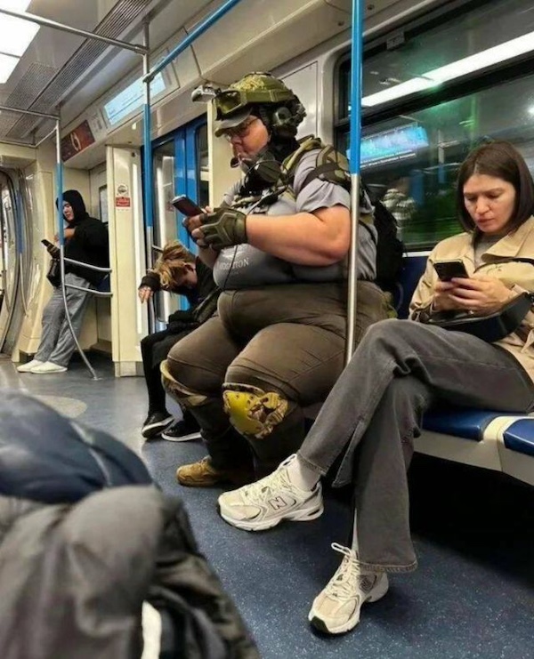 Insane sights are often found riding the subways