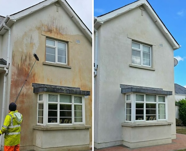 Incredible results from power washing various objects