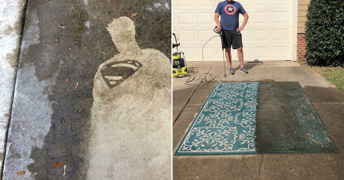 Incredible results from power washing various objects