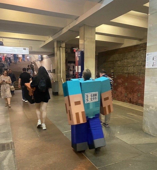 Insane sights are often found riding the subways