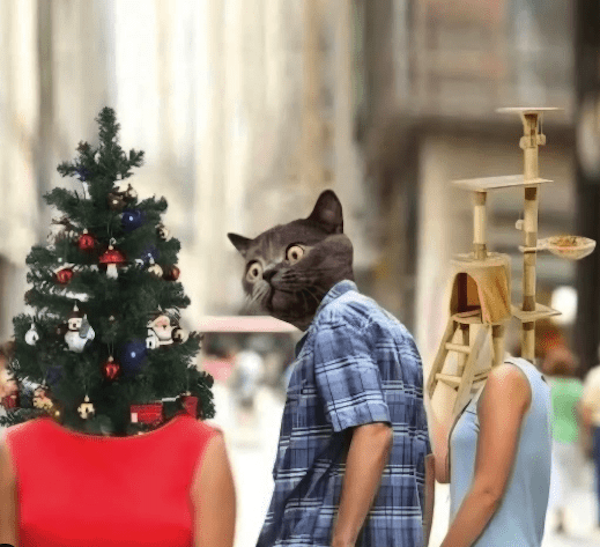 Unwrap Christmas memes while hiding from family on the toilet