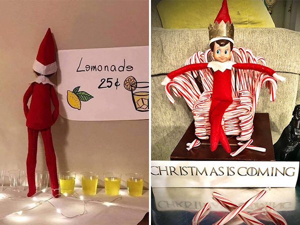 Creative Elf on the Shelf Photos with One Week Until Christmas!