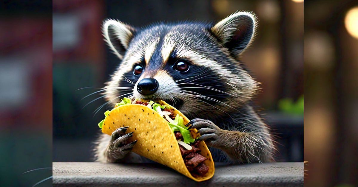 You can eat tacos with raccoons at this Mexican restaurant