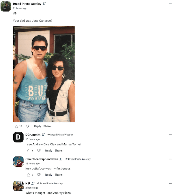 Top Comments of the week, let's reel it back in once more