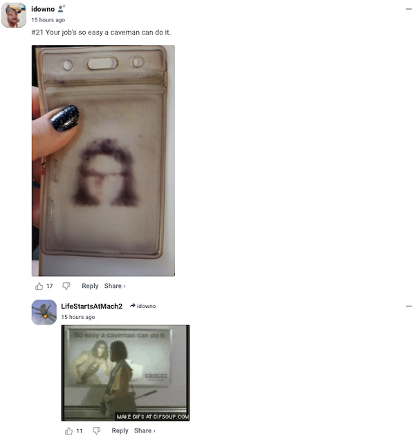 Top Comments of the week are the most creative thing found online