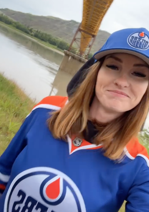Checking in on Edmonton flasher Kait Flynn after Oilers tie up SCF