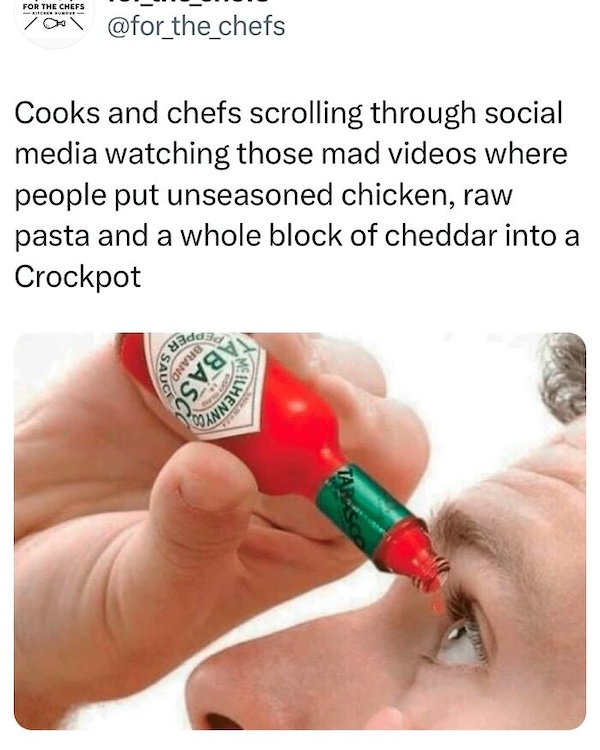 Chefs know the recipes for the best memes