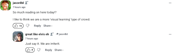 Top Comments found around the web will be found on theCHIVE