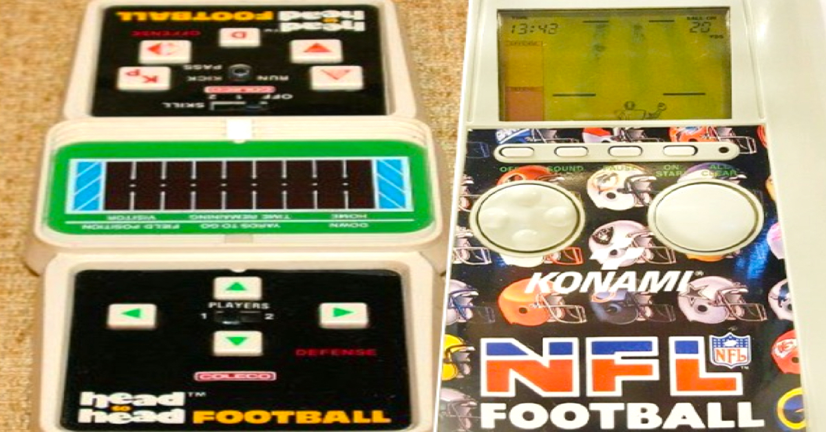 Football Hand Held Video Games, Old Toy Electric Board before Madden